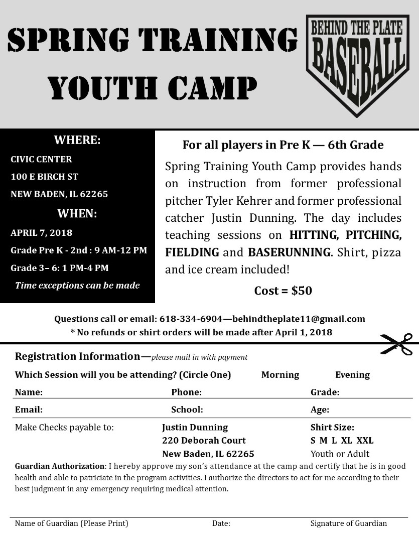 Wesclin CUSD 3 - YMCA Spring Training Youth Camp