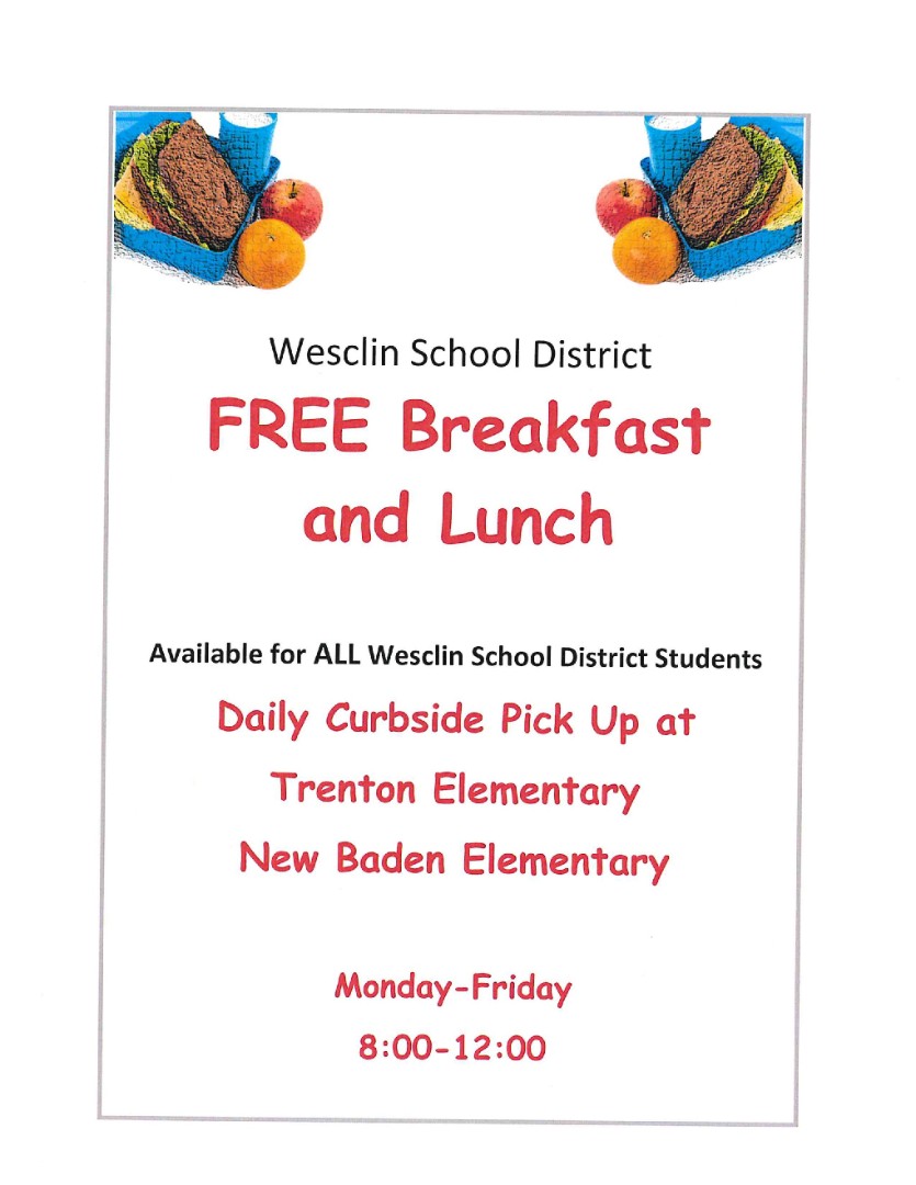 Wesclin CUSD 3 - FREE BREAKFAST AND LUNCH OFFERED TO ALL