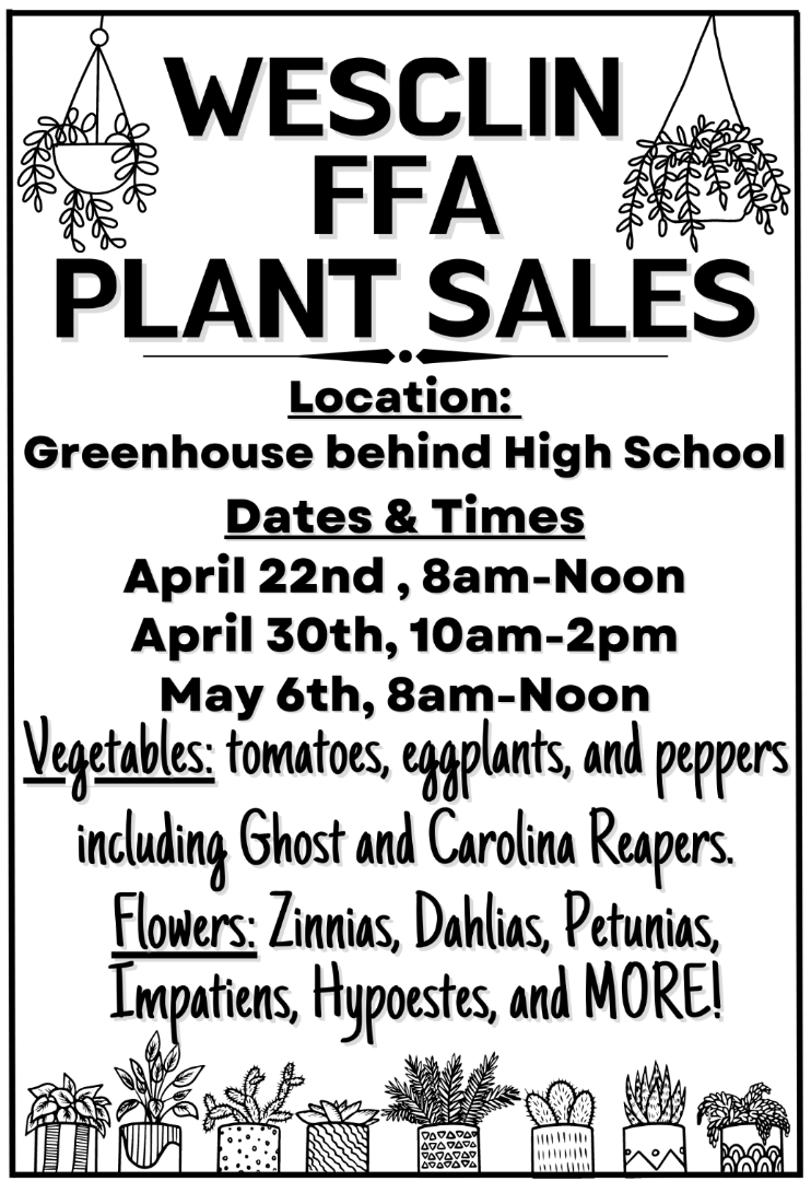 Wesclin CUSD 3 - FFA PLANT SALE